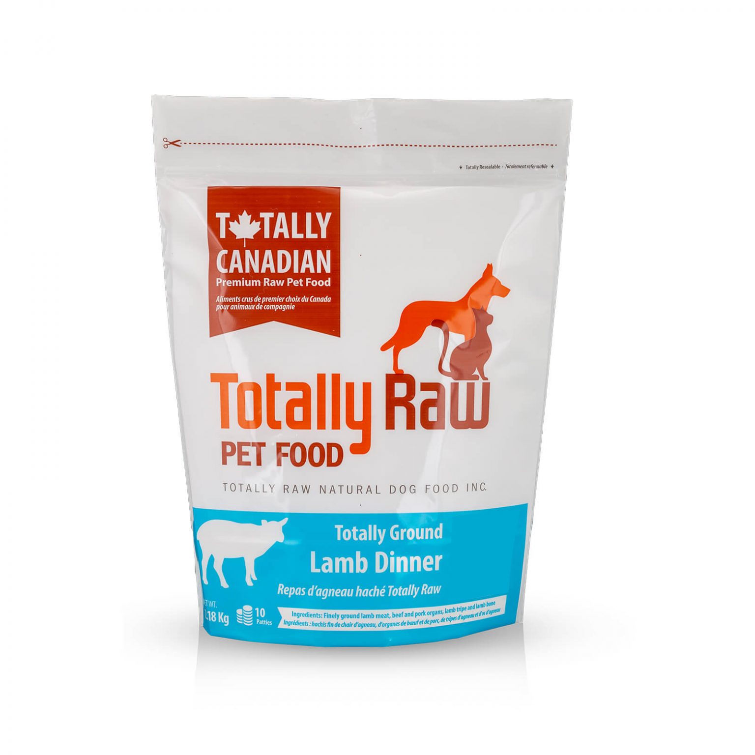 Lamb - 10 Patty - Totally Raw Pet Food