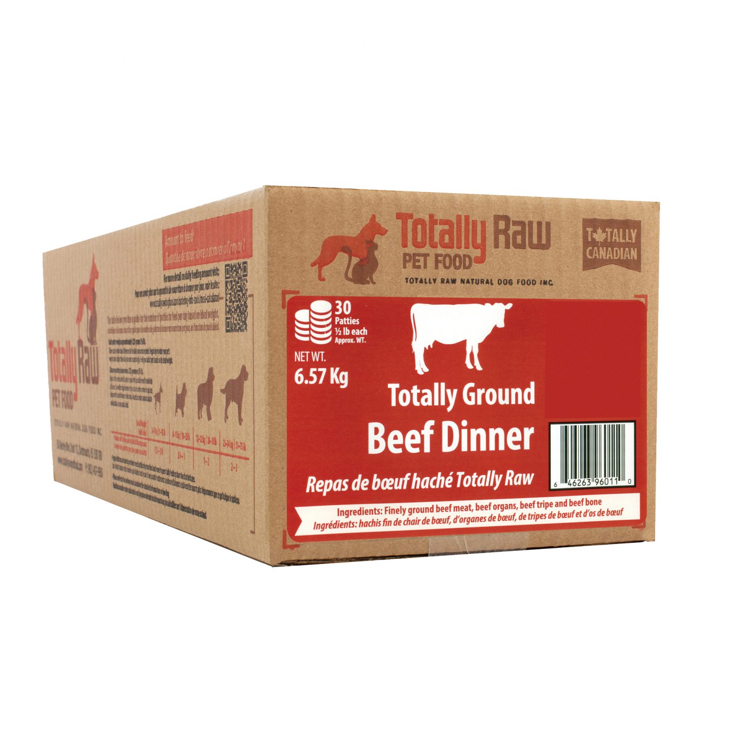 Beef - 30 Patty - Totally Raw Pet Food